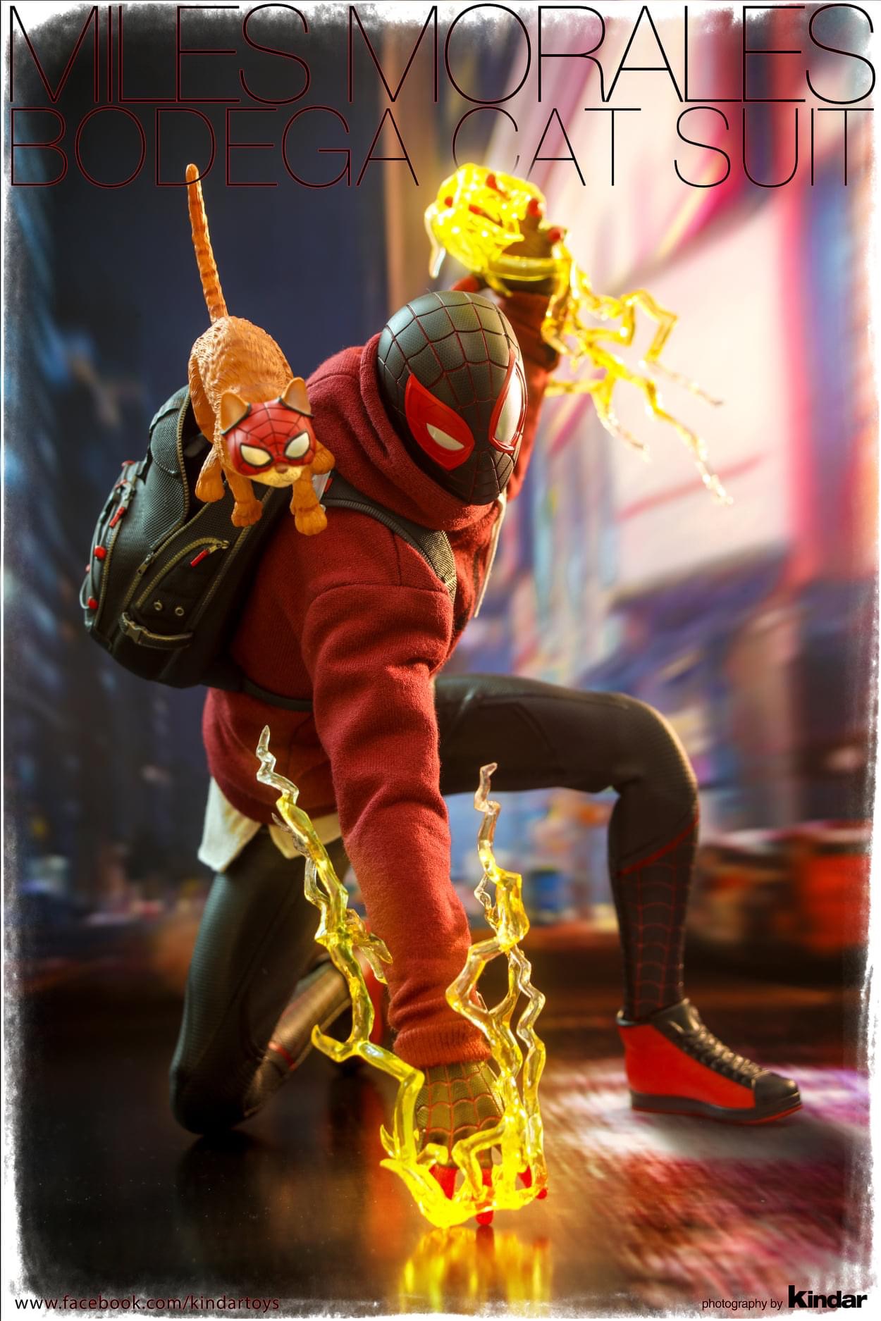 Hot Toys Miles Morales Bodega Cat Suit Vgm50 - Waffle Raffle